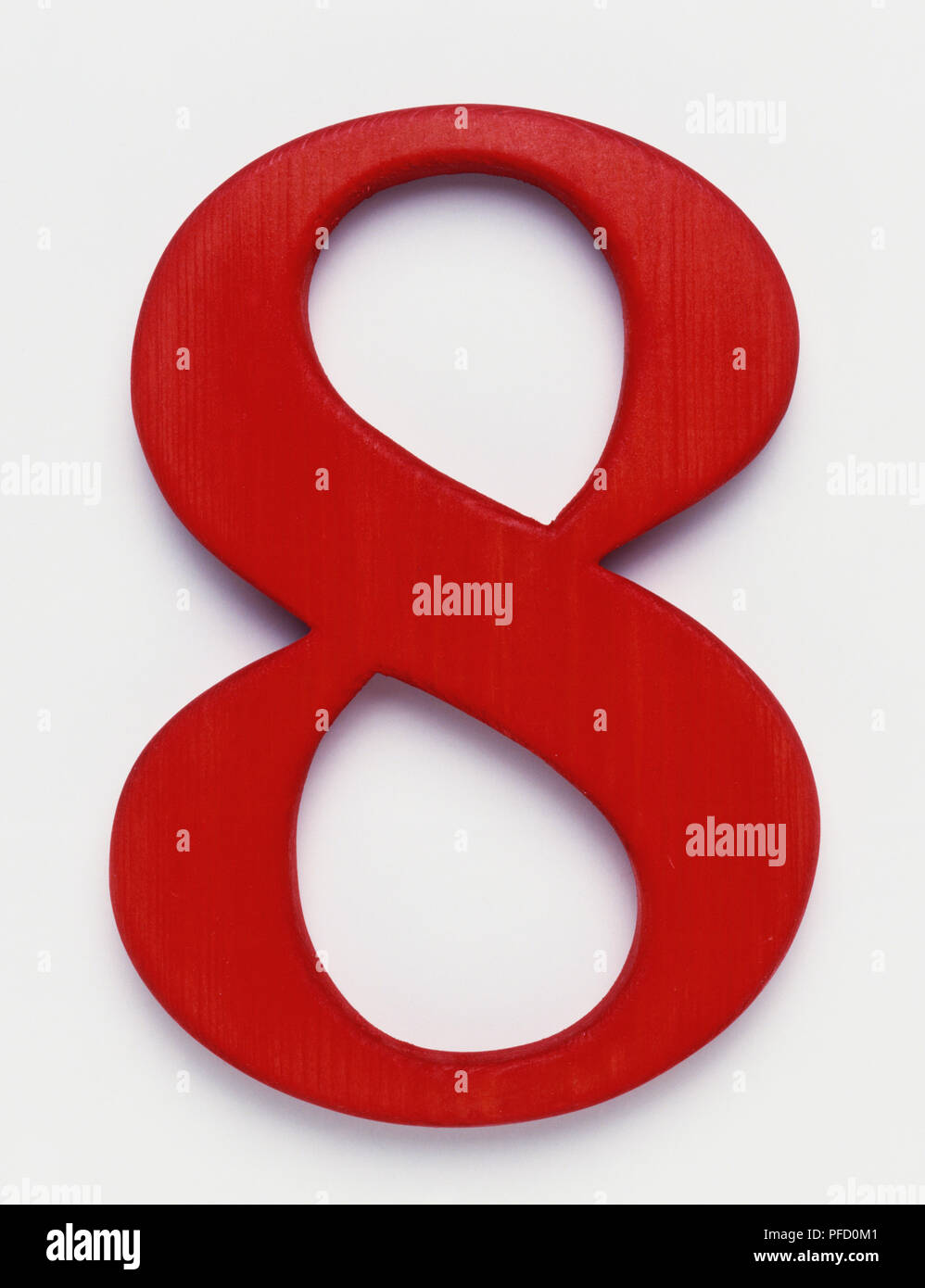 Red number '8' made from wood Stock Photo - Alamy