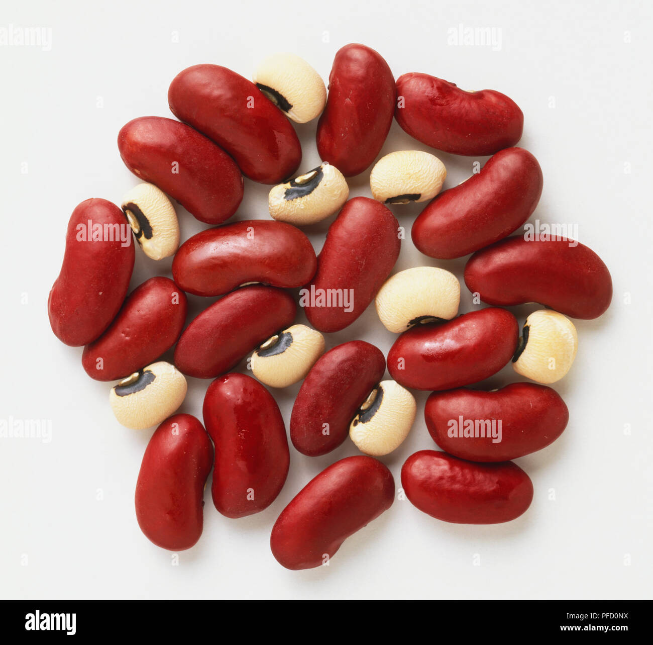 Red kidney beans and smaller white beans Stock Photo - Alamy