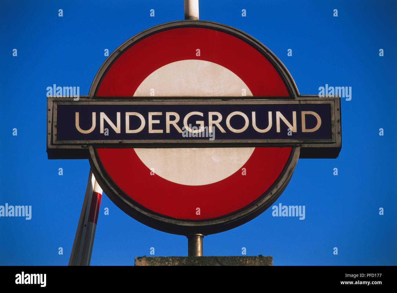 Underground sign in London Stock Photo - Alamy