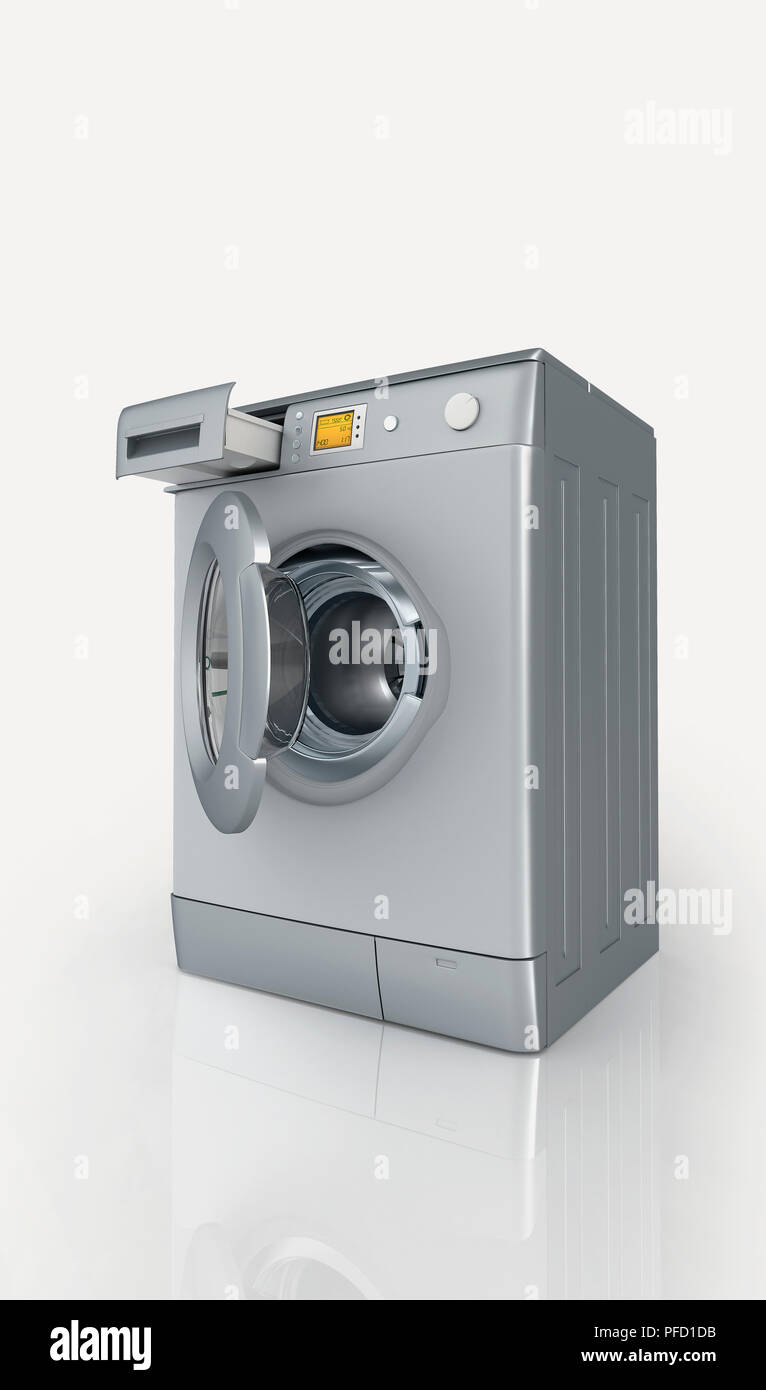 Washing machine, front view Stock Photo - Alamy