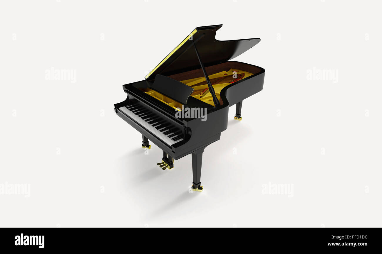 Model of a grand piano, high angle view Stock Photo - Alamy