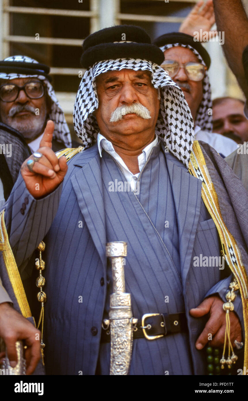 Baghdad, Iraq - 15 October 1995 - Iraqi voters at the polls during the ...