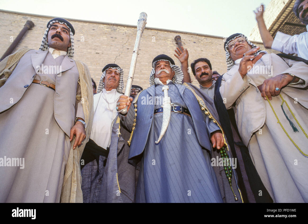 Baghdad, Iraq - 15 October 1995 - Iraqi voters at the polls during the ...