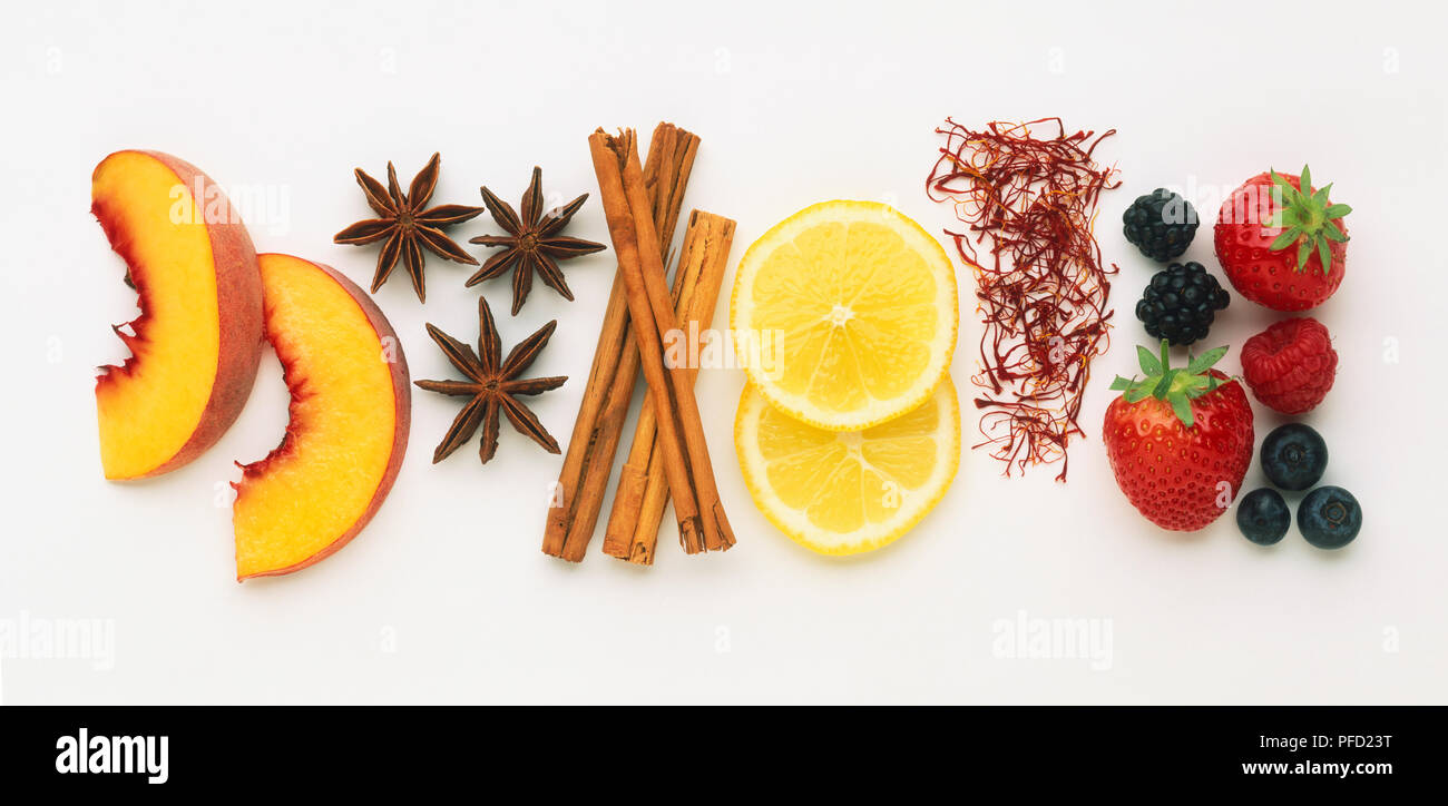 Selection of fruits and spices Stock Photo - Alamy