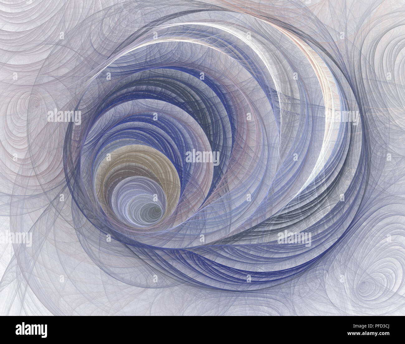 An abstract computer generated modern fractal design on white ...