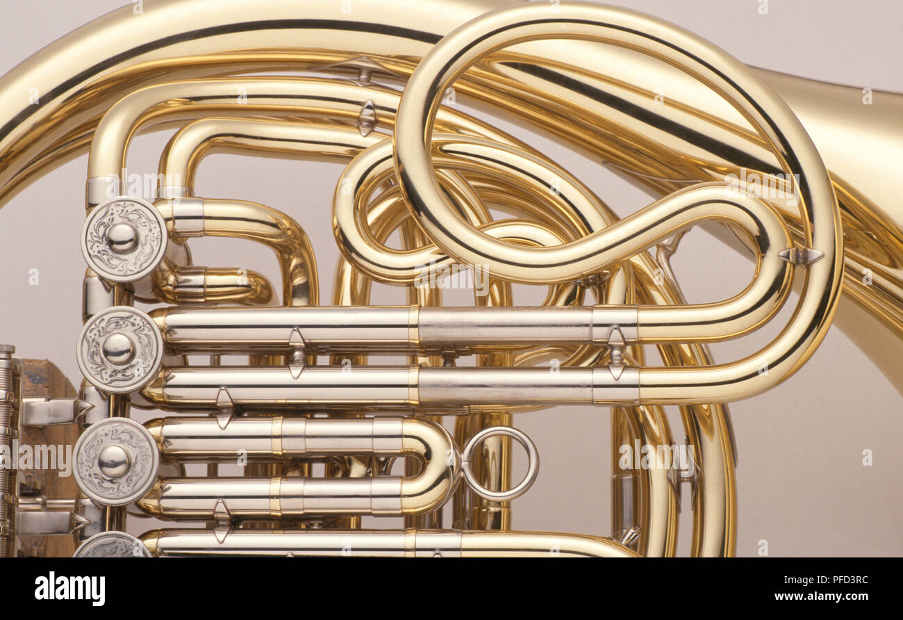 French horn, close-up Stock Photo - Alamy