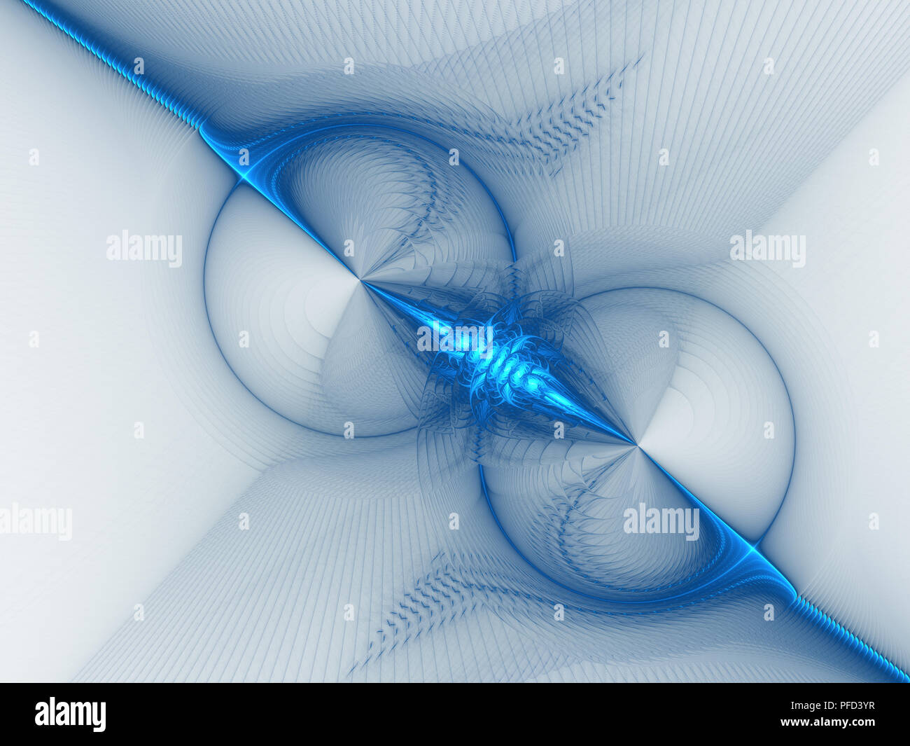 An abstract computer generated modern fractal design on white ...