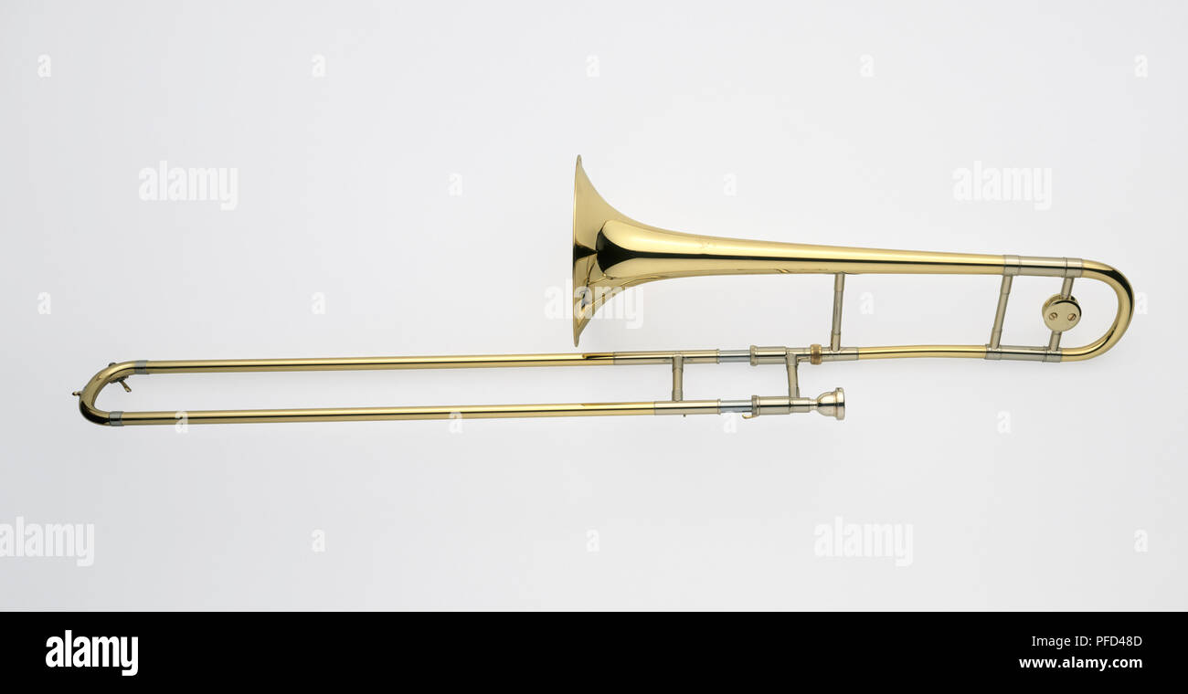 Trombone, side view Stock Photo - Alamy