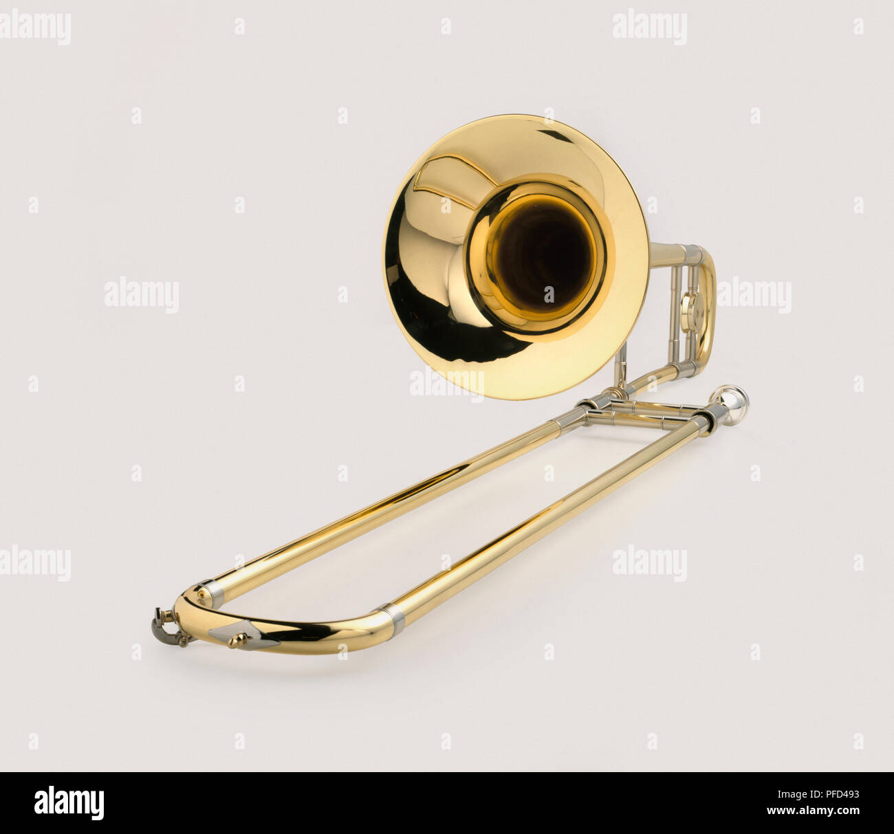 Trombone, front view Stock Photo - Alamy