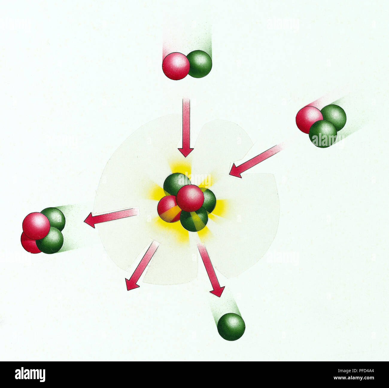 Artwork showing nuclear fusion Stock Photo - Alamy