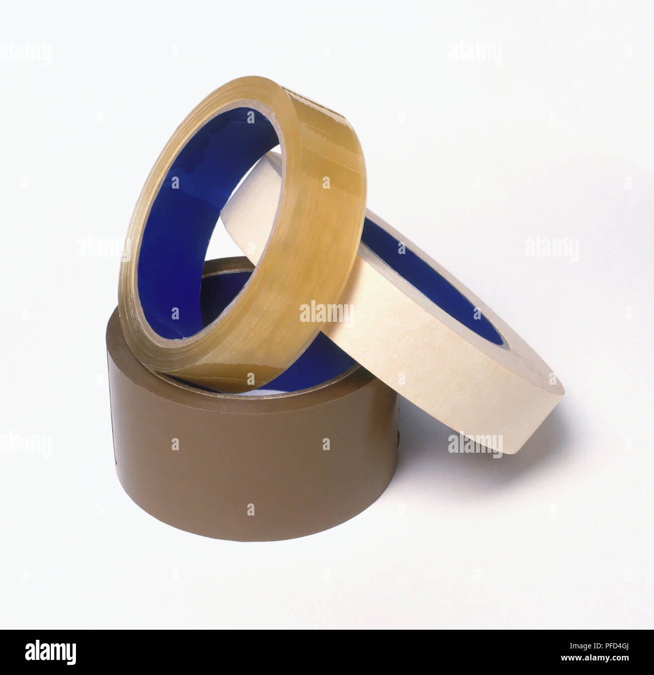 Three rolls of sticking tape Stock Photo - Alamy