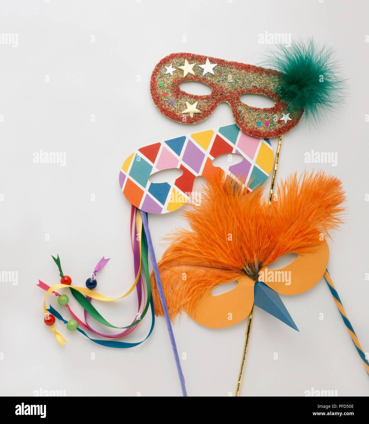 White masquerade masks hi-res stock photography and images - Alamy