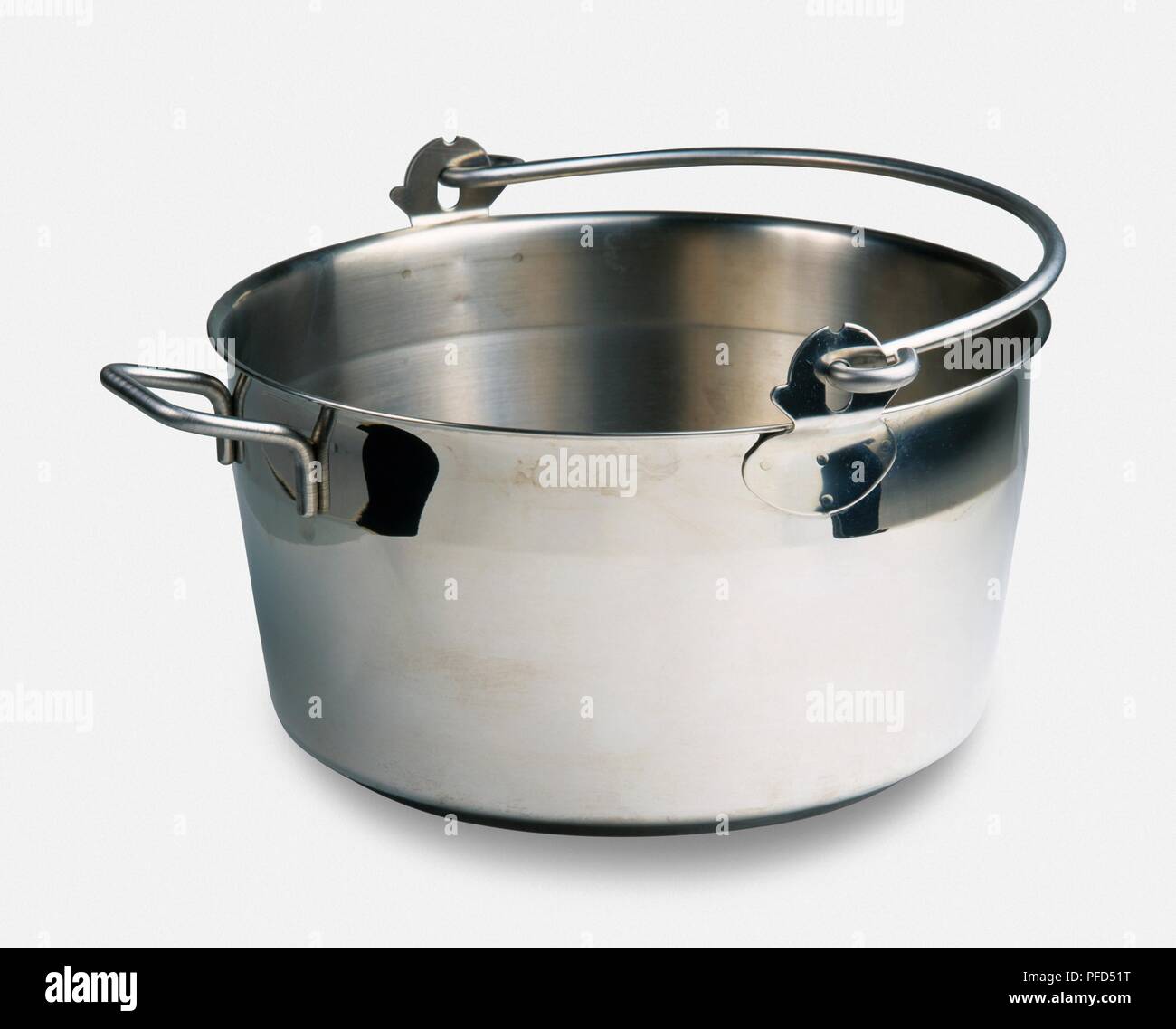 Stainless steel preserving pan Stock Photo - Alamy