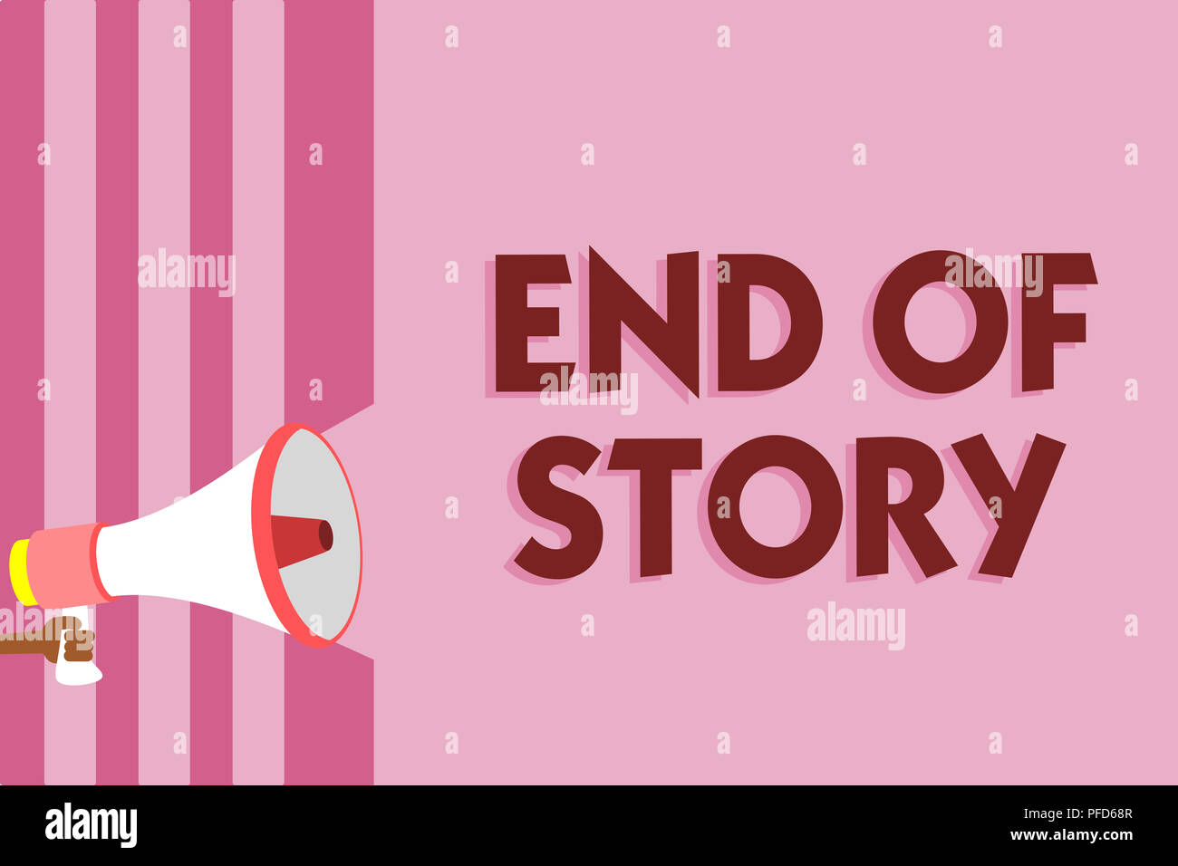 Word writing text End Of Story. Business concept for Emphasize that ...