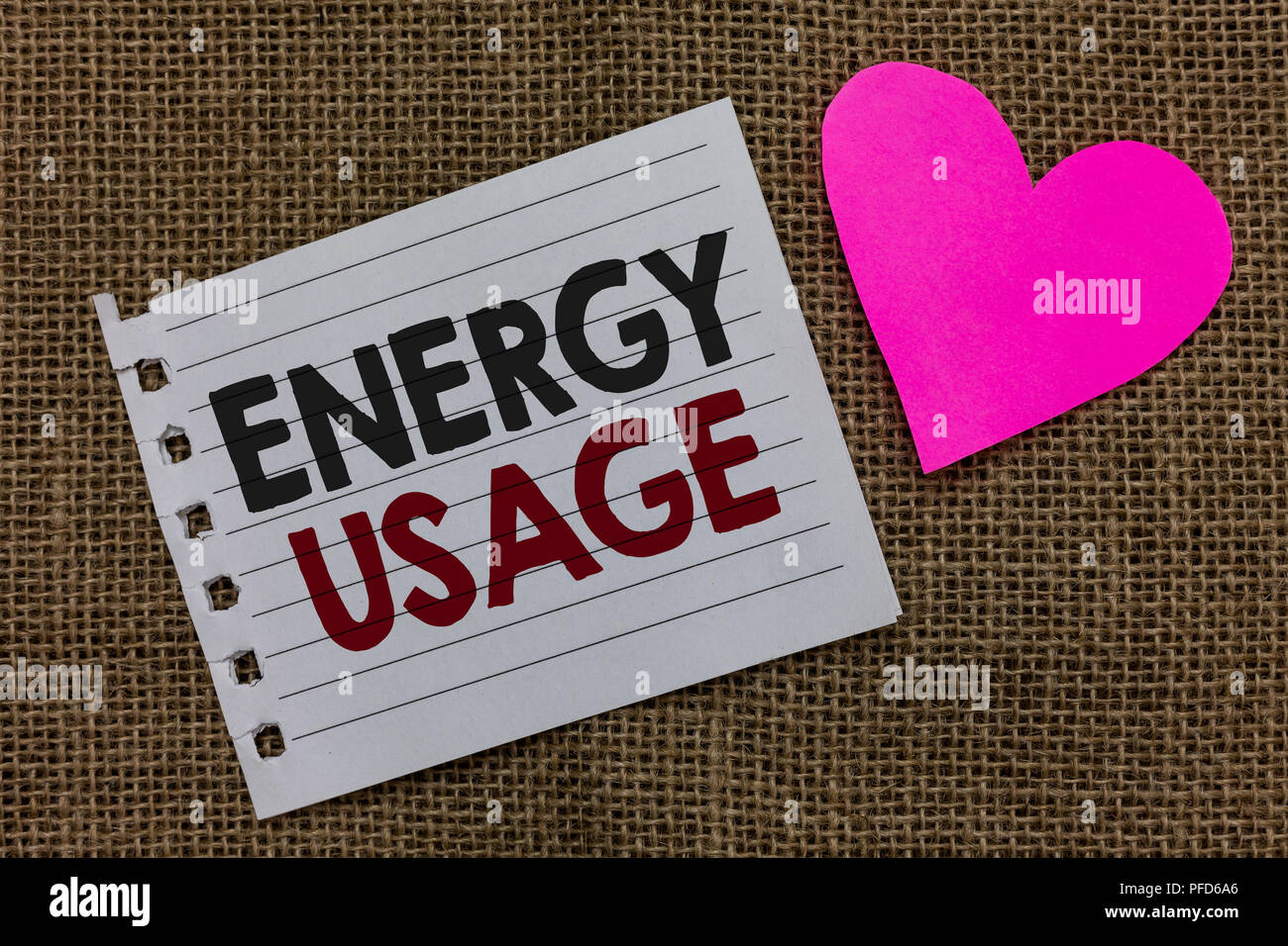 Conceptual hand writing showing Energy Usage. Business photo text ...