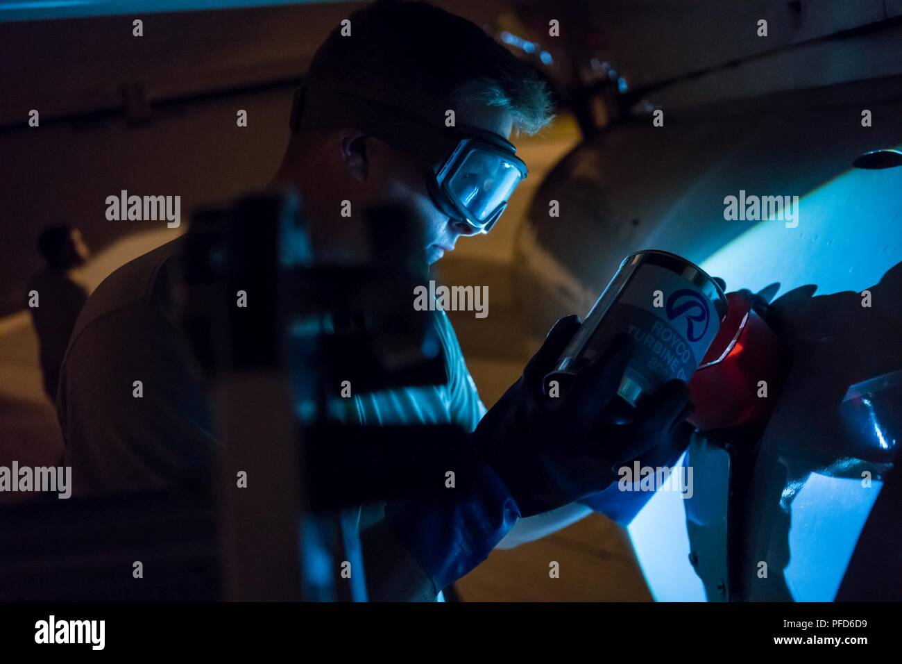 U.S. Air Force Staff Sgt. Korie Parker, a jet engine mechanic with the ...