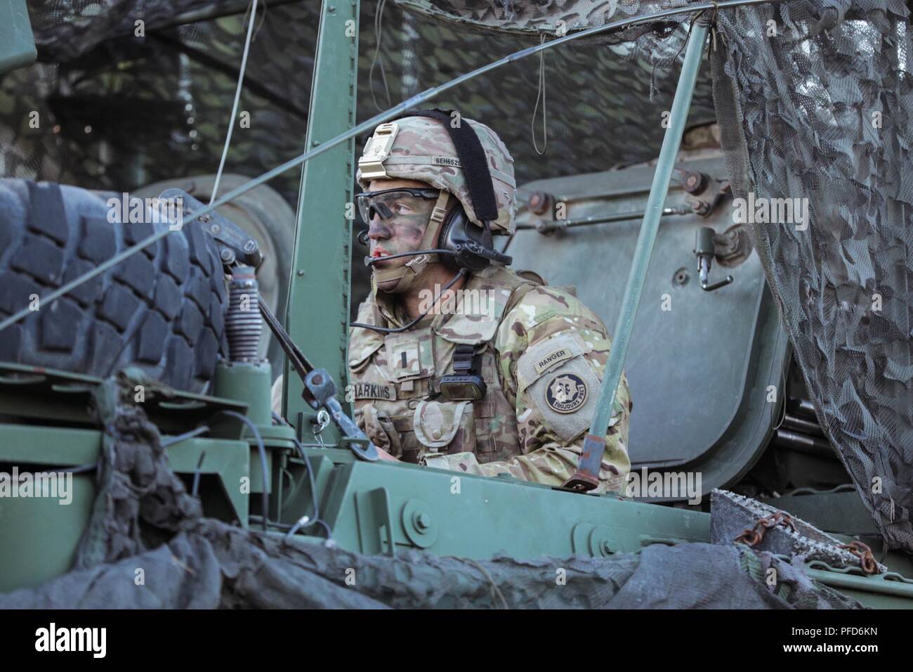 1st Lt. Evan Harkins, Regimental Engineer Squadron, 2d Cavalry Regiment ...