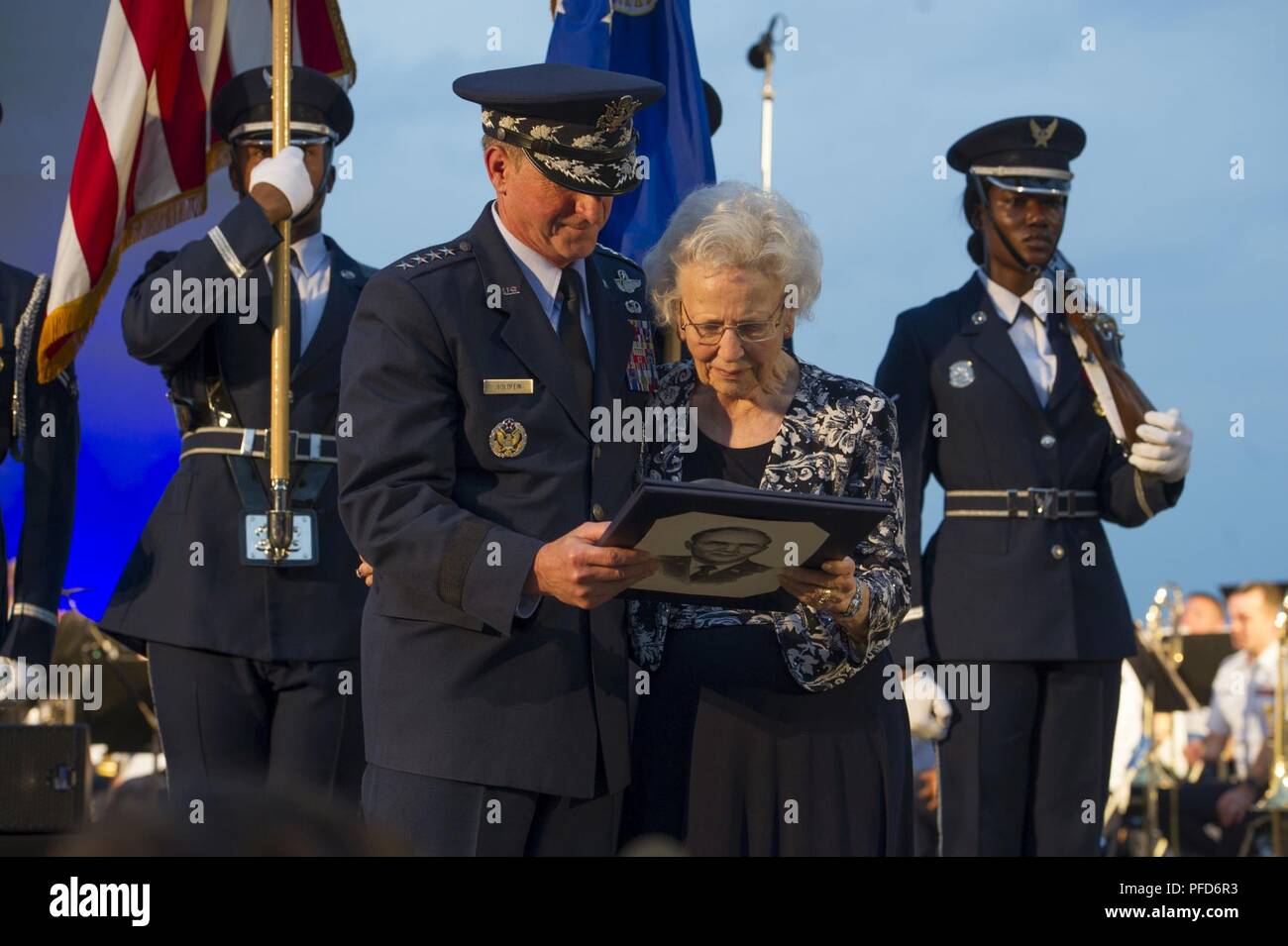 Air Force Chief of Staff Gen. David L. Goldfein presents a Certificate ...