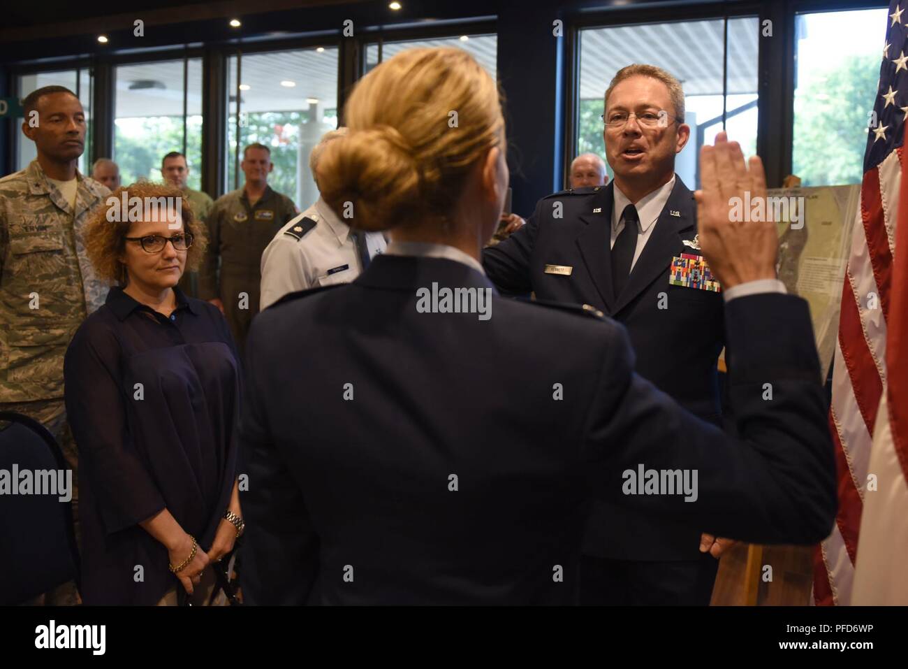 U.S. Air Force Brig. Gen. Thomas J. Kennett (right), Assistant Adjutant ...