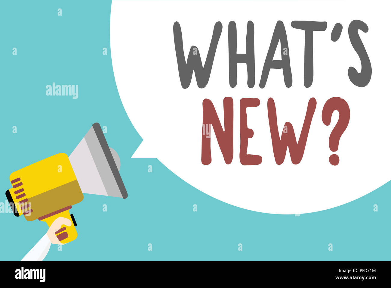 Conceptual hand writing showing What s is New question. Business photo ...