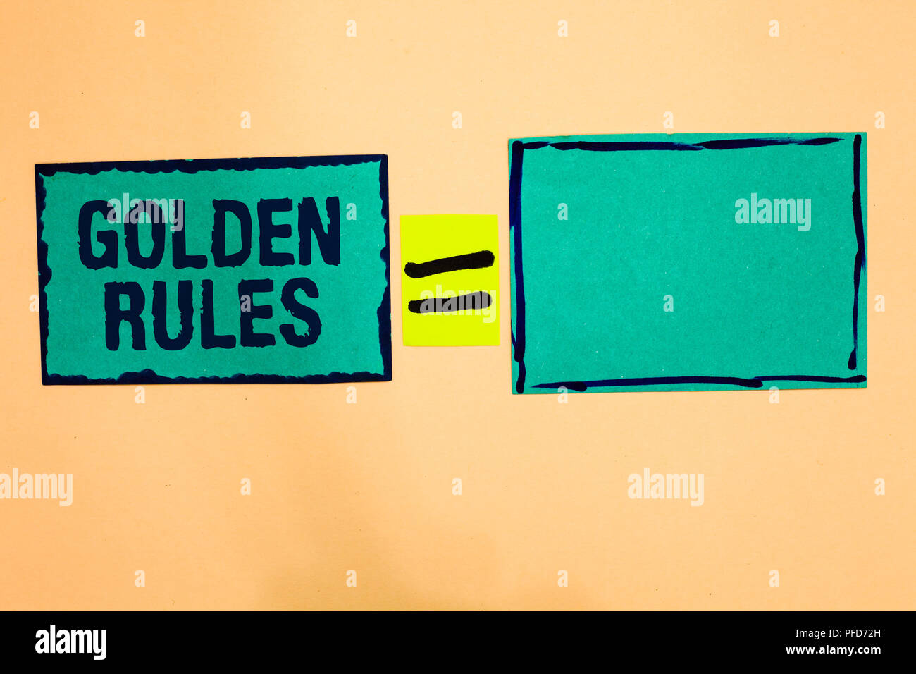Text sign showing Golden Rules. Conceptual photo Basic principle that ...