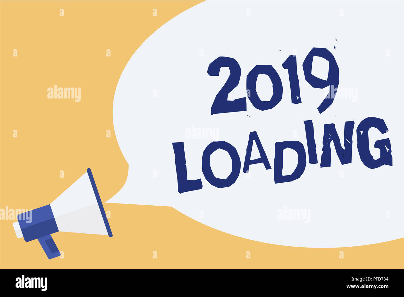 Conceptual hand writing showing 2019 Loading. Business photo showcasing ...