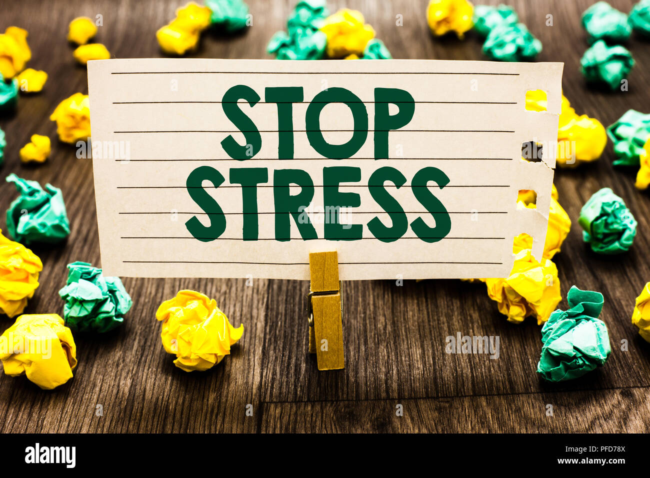 Text sign showing Stop Stress. Conceptual photo Seek help Take ...