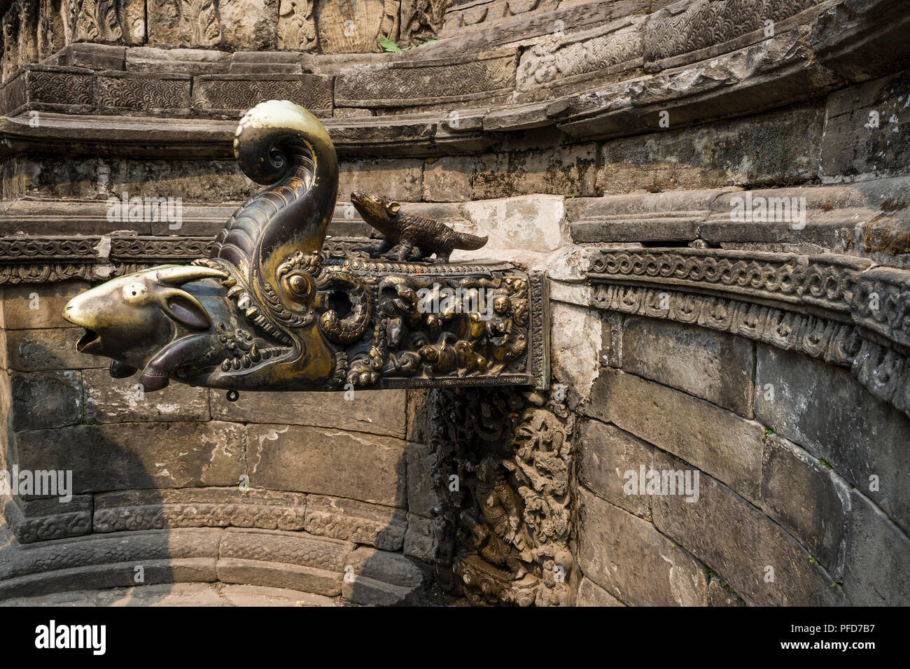 Orate Tap, Snake Pond at the Royal Palace, Bhaktapur, Nepal ...