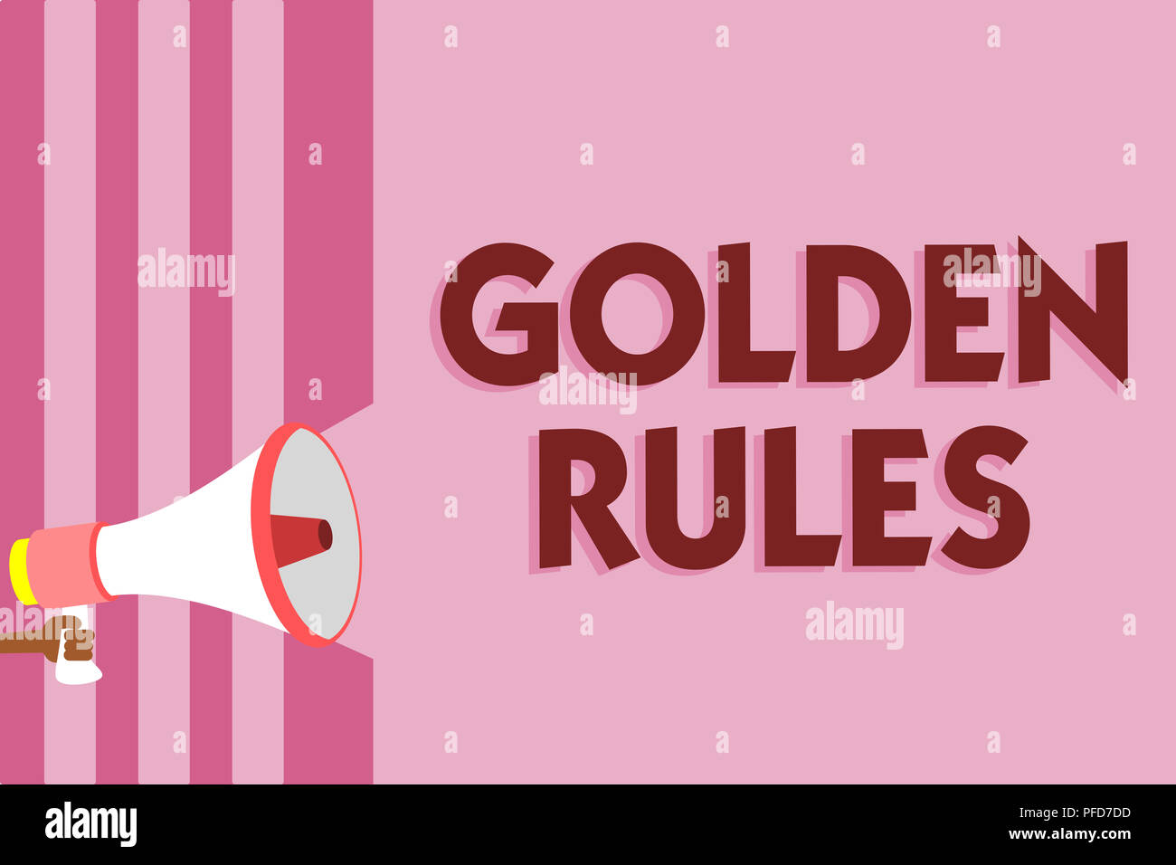 Word writing text Golden Rules. Business concept for Basic principle ...
