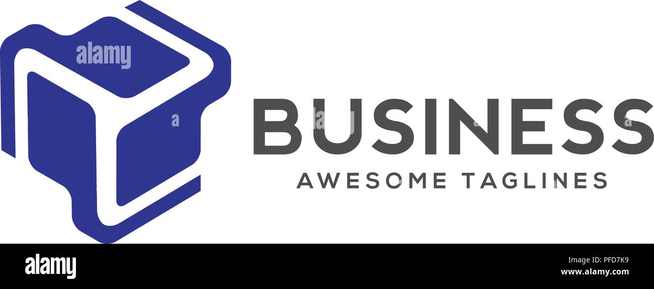 modern Logo of a stylized 3d cube, cube isometric, 3D abstract ...