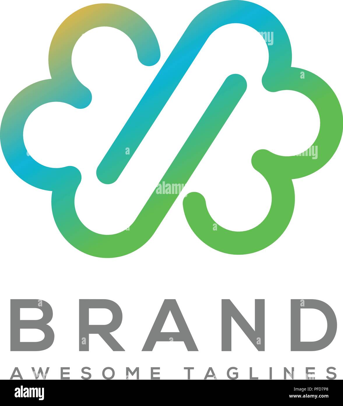 simple Infinity cloud color logo design vector. abstract Cloud logo ...