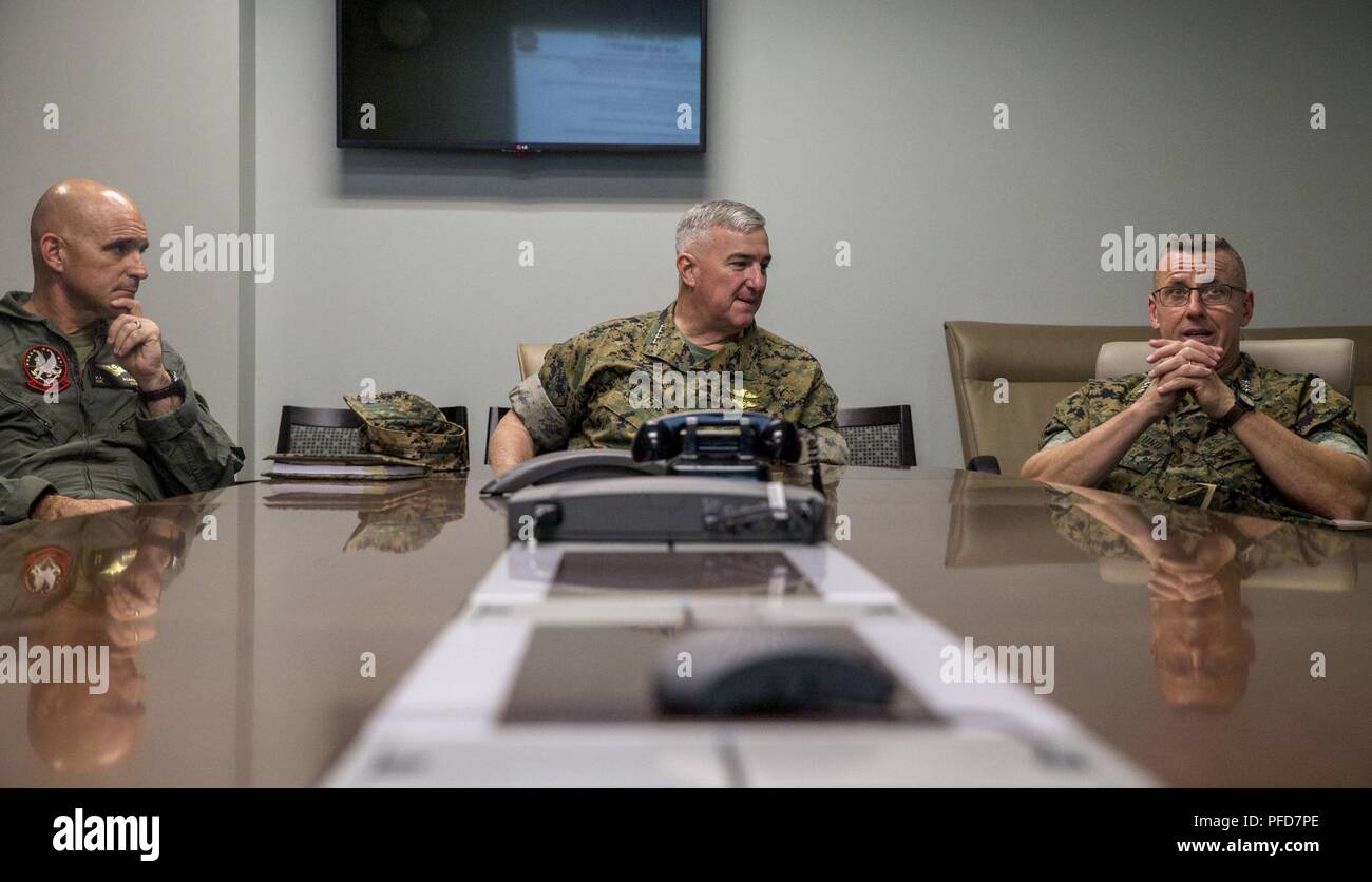 From left, Col. Peter L. McArdle, commanding officer, Marine ...
