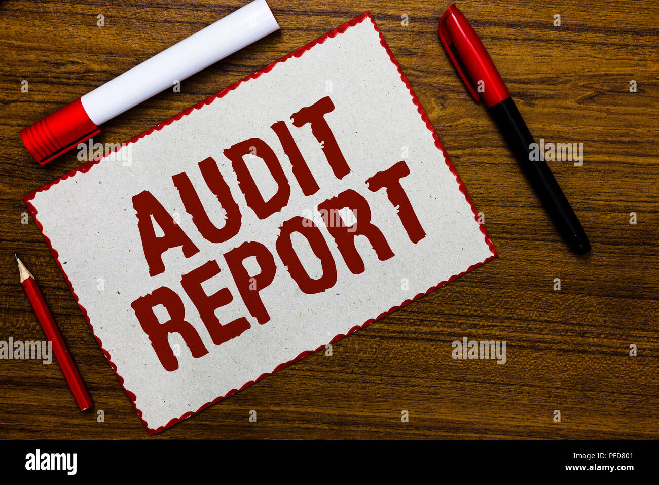 Handwriting text writing Audit Report. Concept meaning An appraisal of ...