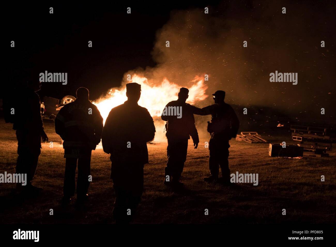 JOINT BASE CAPE COD, Massachusetts -- Observer controllers oversee a ...
