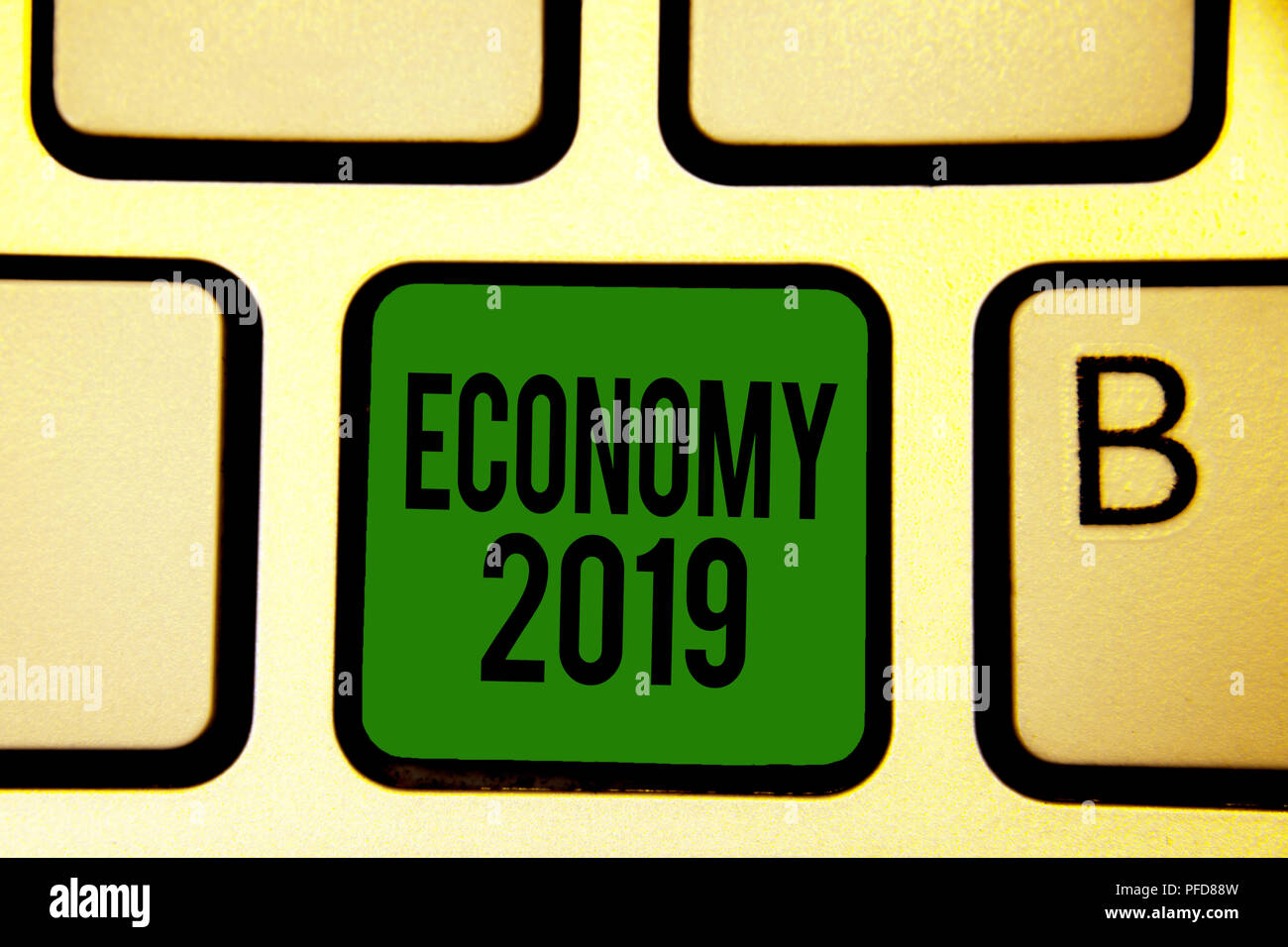 Word writing text Economy 2019. Business concept for State of wealth ...