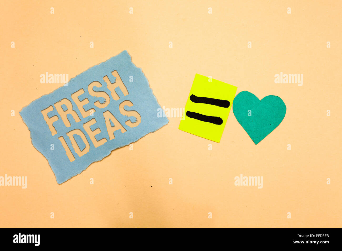 Writing note showing Fresh Ideas. Business photo showcasing thought or ...