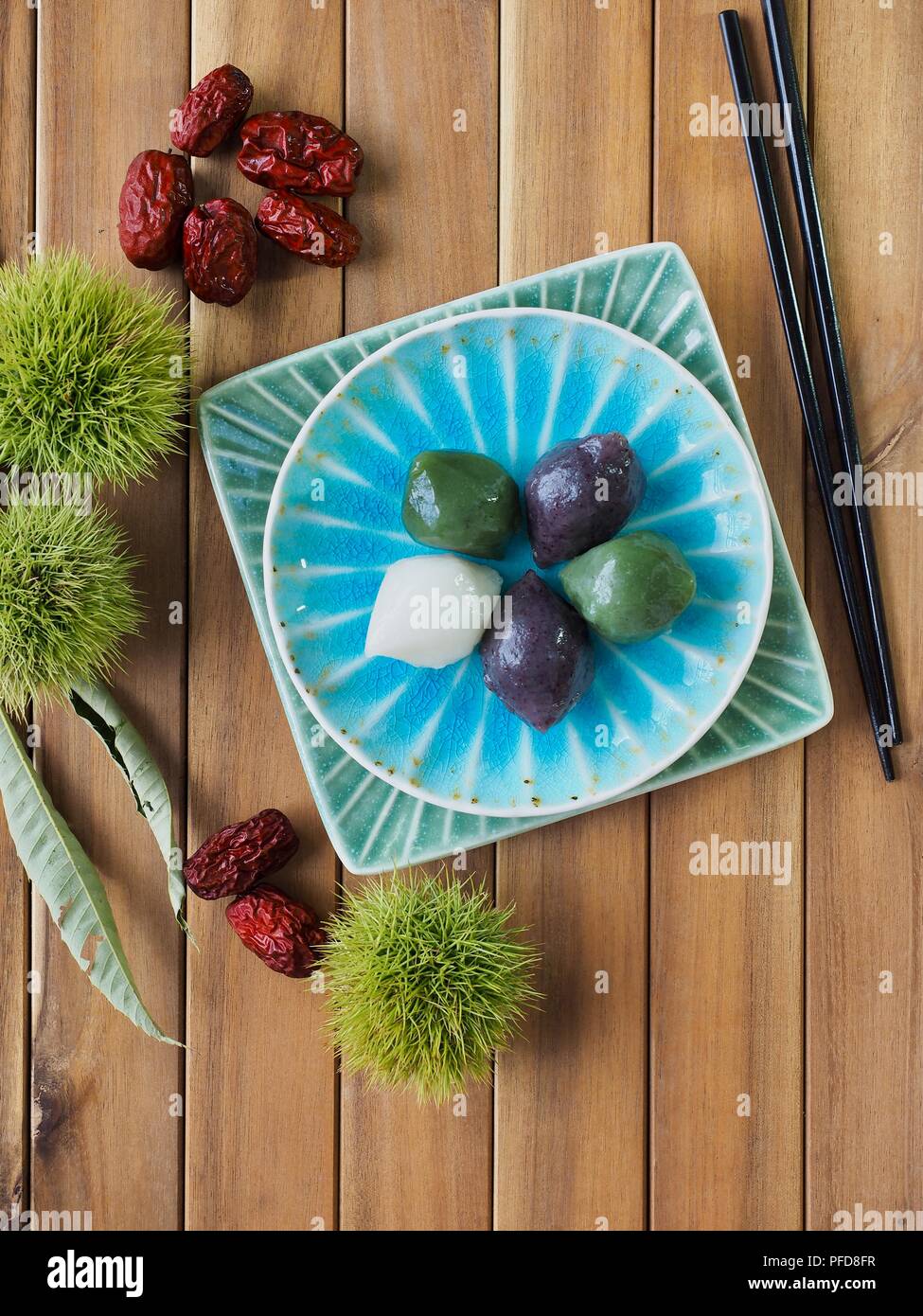 Korean food Songpyeon, half-moon-shaped rice cake Stock Photo - Alamy