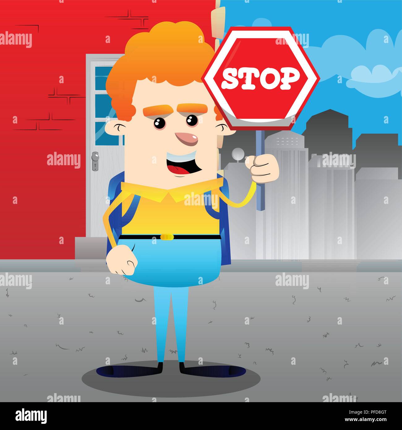 School sign precaution Stock Vector Images - Alamy