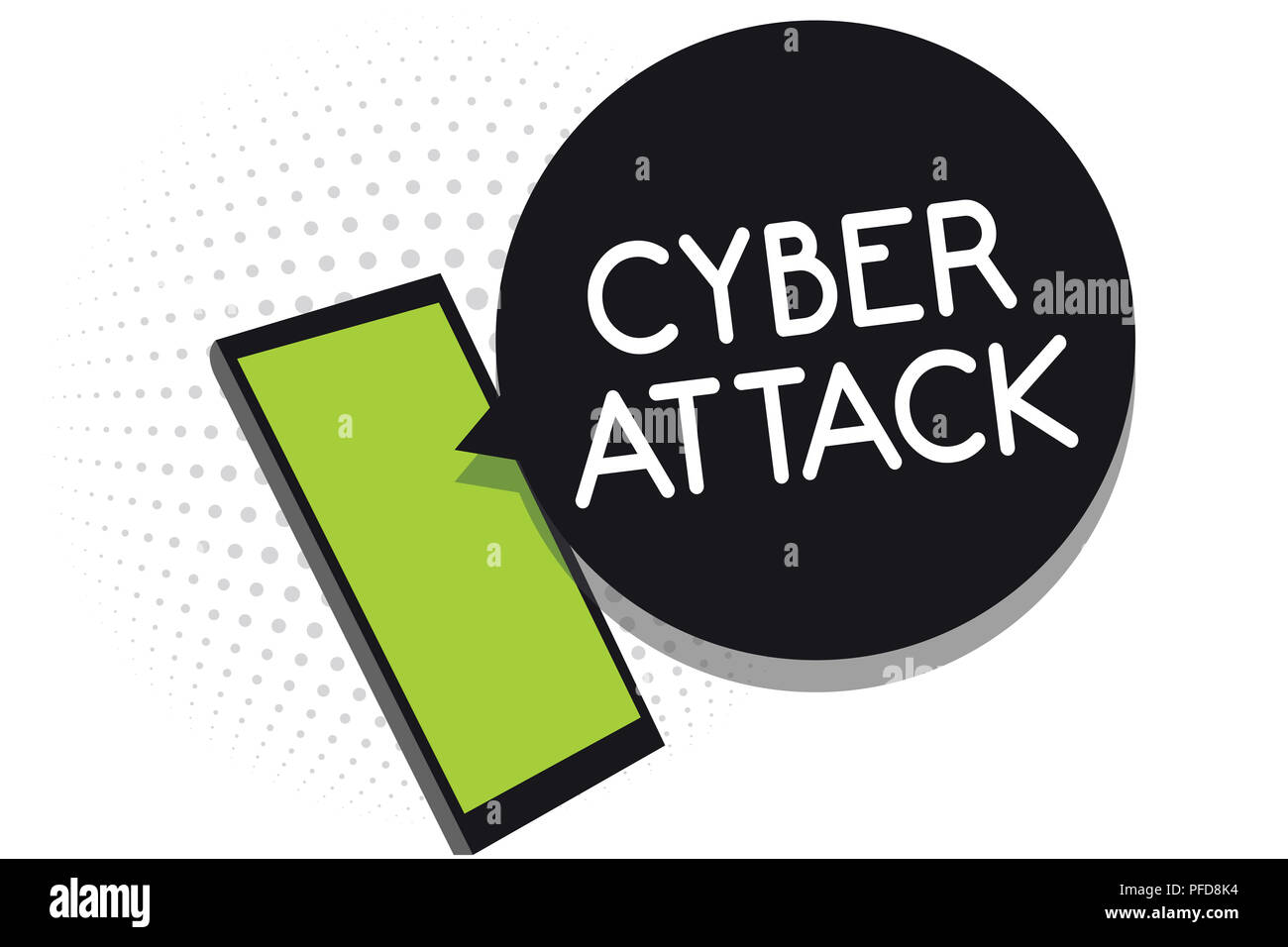 Handwriting text Cyber Attack. Concept meaning An attempt by hackers to ...