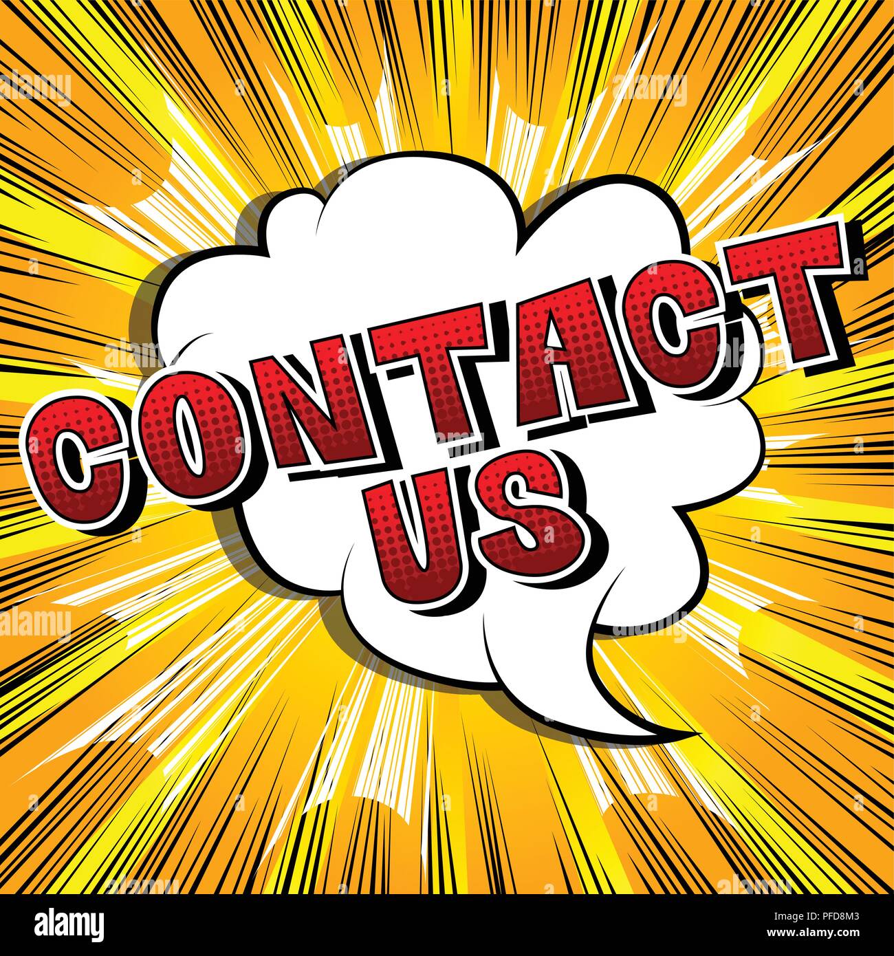 Contact us cartoon Stock Vector Images - Alamy