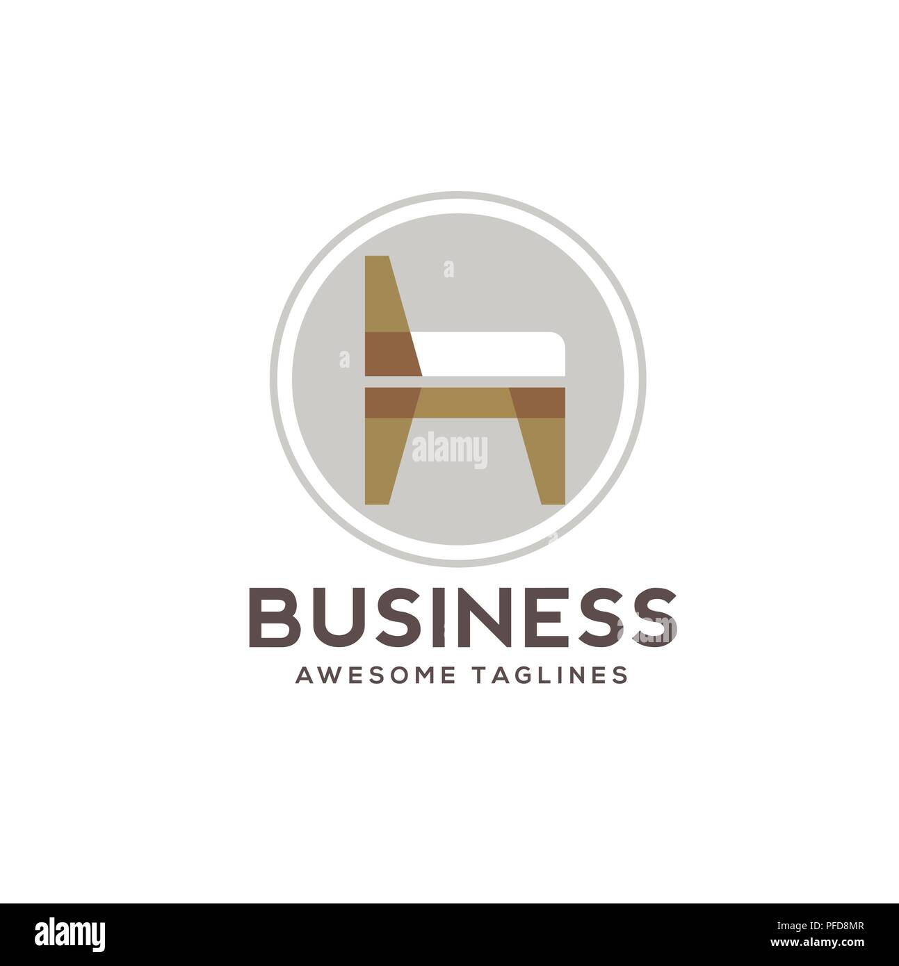 modern chair household furniture logo, chair furniture vector sign ...