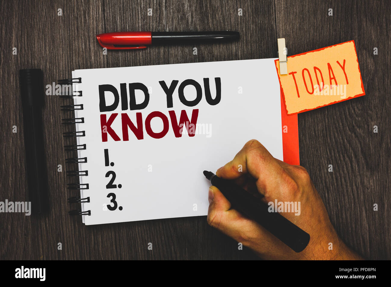 Text sign showing Did You Know. Conceptual photo Knowing the next move ...