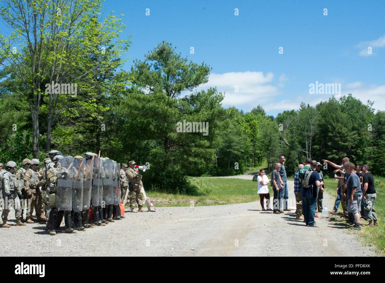 The 488th Military Police Company’s quick reaction force, forms a ...
