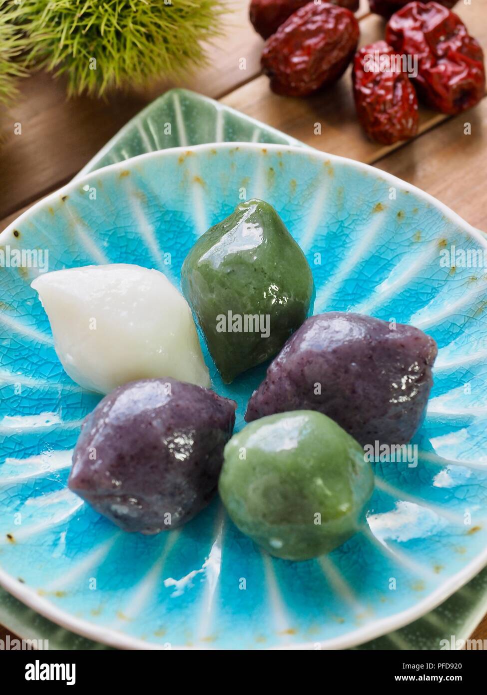 Korean food Songpyeon, half-moon-shaped rice cake Stock Photo - Alamy