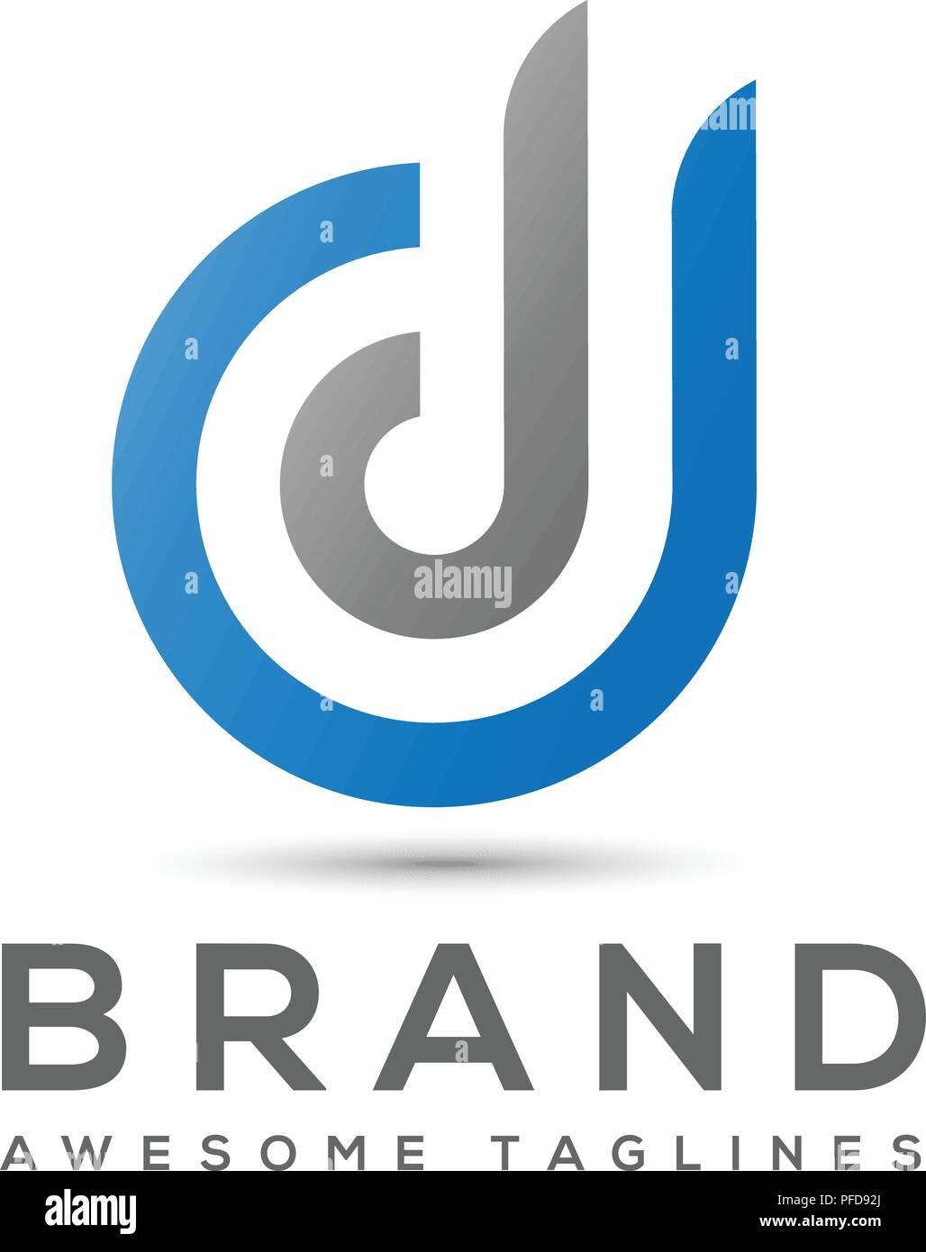 abstract Letter D logo design template elements. abstract letter DD ...