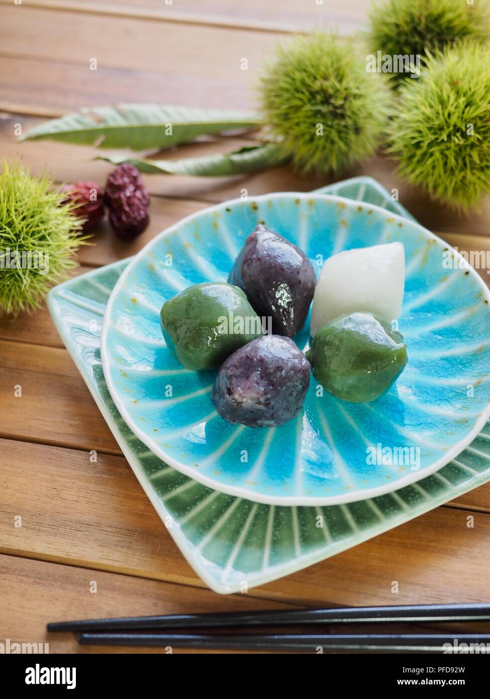 Korean food Songpyeon, half-moon-shaped rice cake Stock Photo - Alamy