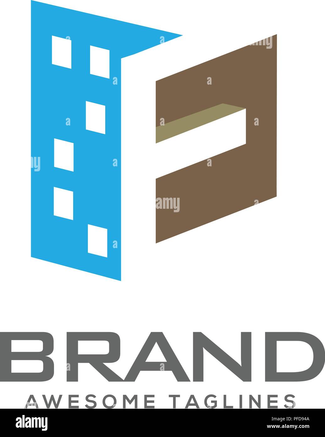 letter F real estate logo ,construction letter F developer agency logo ...