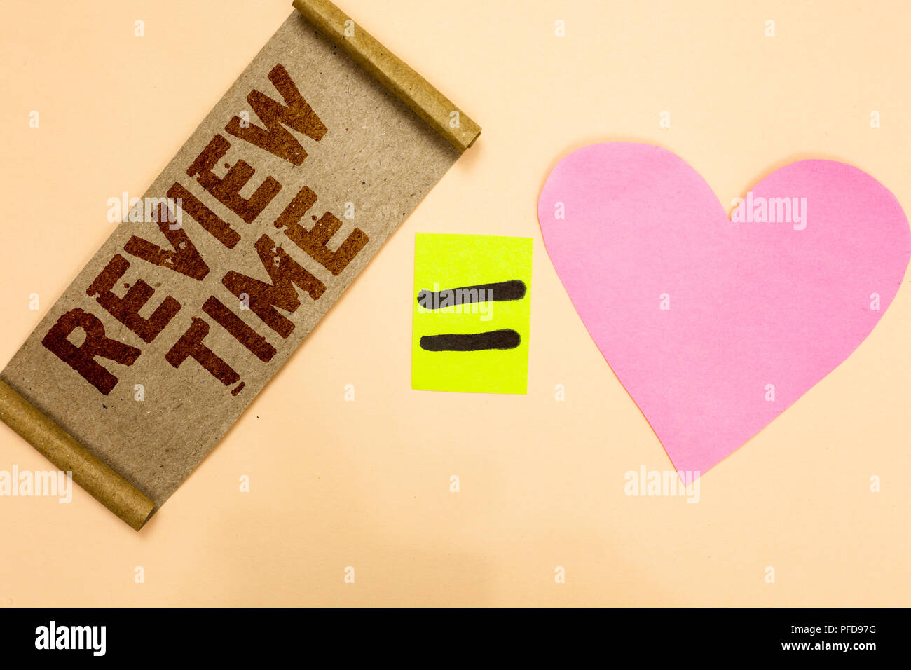 Writing note showing Review Time. Business photo showcasing situation ...