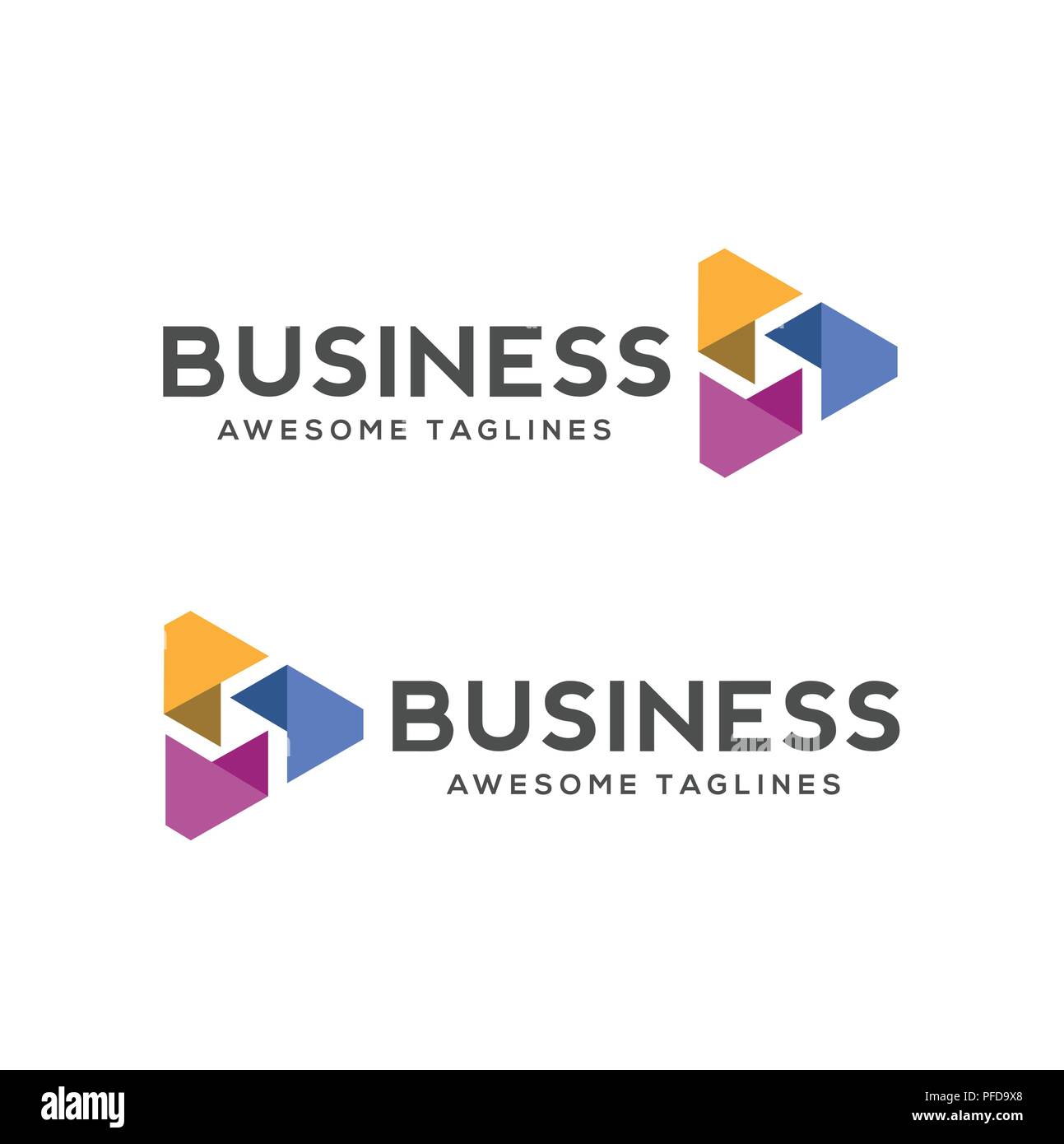 Abstract triangle logo, creative Media play logo, vector logo concept ...