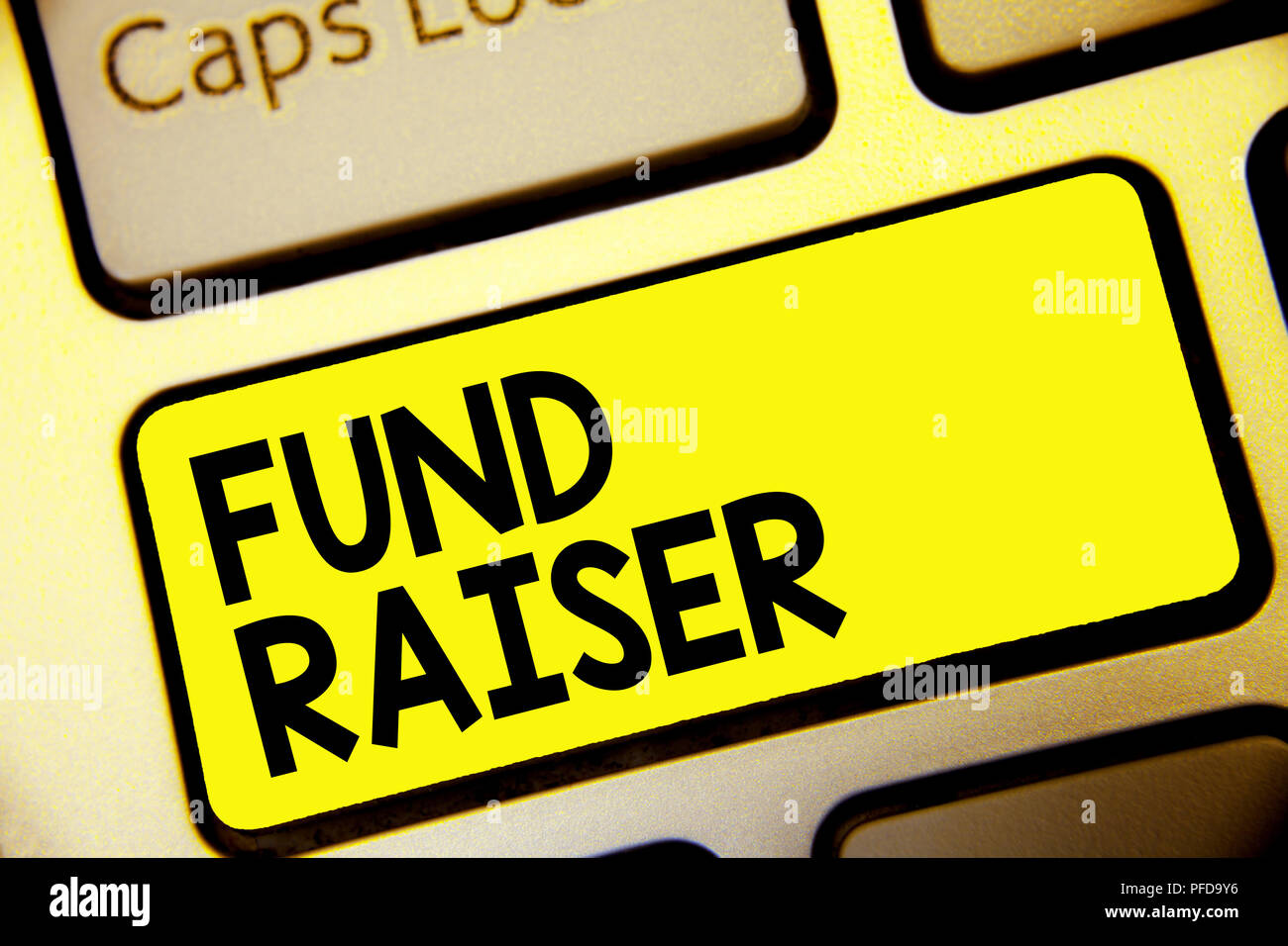 Text sign showing Fund Raiser. Conceptual photo person whose job or ...
